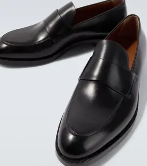 Zegna Leather Penny Loafers