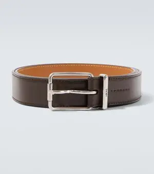 Loewe Roller Curve Leather Belt - Brown