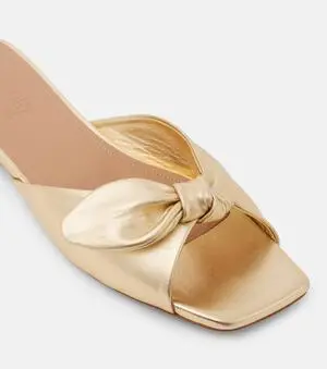 MALONE SOULIERS Vargas 10 Metallic Leather Mules