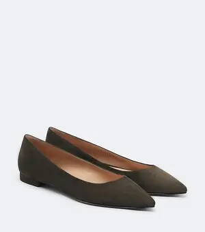 GIANVITO ROSSI Suede Ballet Flats - Green