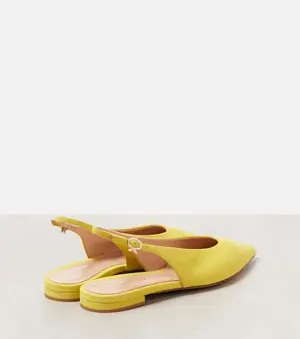 GIANVITO ROSSI Suede Slingback Flats - Yellow