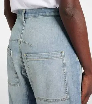NILI LOTAN Shon High-rise Barrel-leg Jeans In Summer Wash - Blue