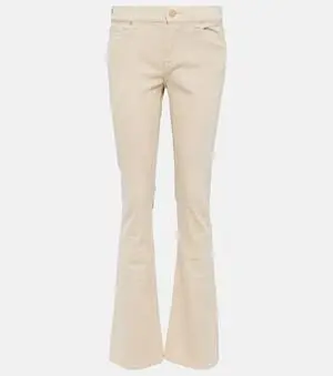 7 For All Mankind 7 For All Mankind Mid-Rise Flared Jeans Beige
