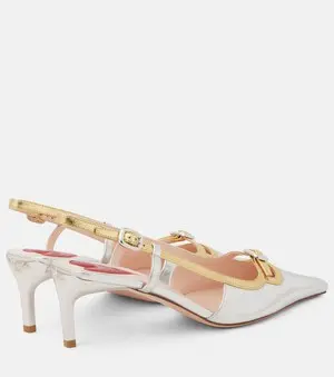 ROGER VIVIER Viv' Canard 55 Metallic Pumps - Silver