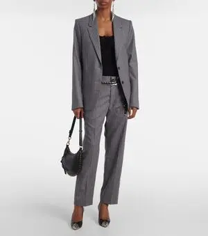 Isabel Marant Étoile Ritana Pinstripe Wool Tapered Pants