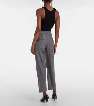 Isabel Marant Étoile Ritana Pinstripe Wool Tapered Pants
