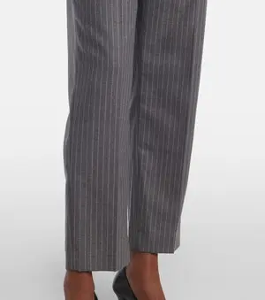 Isabel Marant Étoile Ritana Pinstripe Wool Tapered Pants