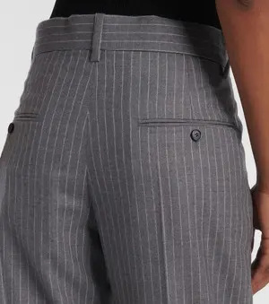 Isabel Marant Étoile Ritana Pinstripe Wool Tapered Pants