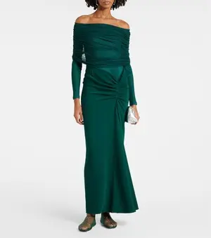 Christopher Esber Sonora Ruched Maxi Dress - Green