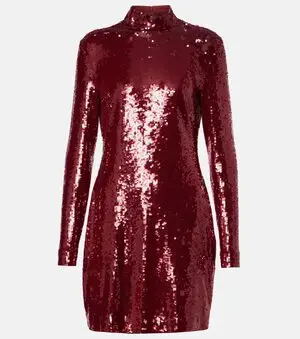Veronica Beard Sylee Sequined Mini Dress - Red