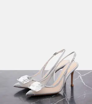 GIANVITO ROSSI Jaipur Mesh Slingback Pumps