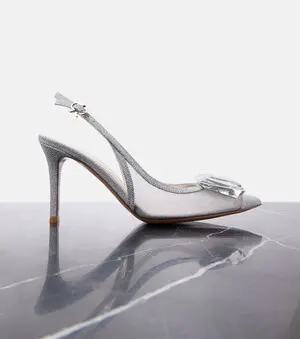 GIANVITO ROSSI Jaipur Mesh Slingback Pumps