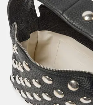 Khaite Small Studded Leather Shoulder Bag - Black