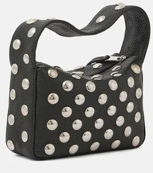 Khaite Small Studded Leather Shoulder Bag - Black