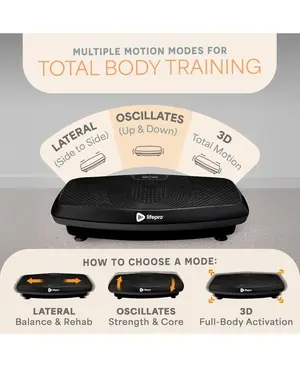 LIFEPRO Hovert 3d Vibration Plate – Dual Motor
