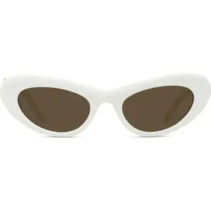 Loewe Loewe Slim Cat Eye Sunglasses Ivory / Brown