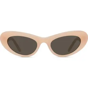 Loewe Slim Cat Eye Sunglasses - Shiny Pink / Brown