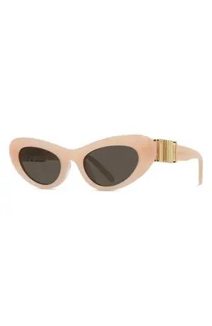 Loewe Slim Cat Eye Sunglasses - Shiny Pink / Brown