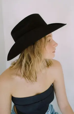 MODERN MONARCHIE Texan Felted Wool Cowboy Hat