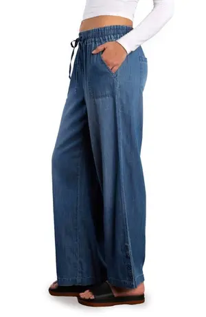 BILLY T Hero High-waist Wide-leg Pants - Denim Rr Stripes