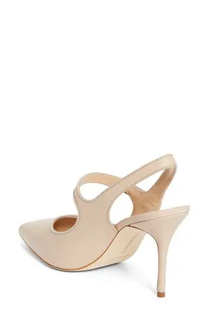 Manolo Blahnik Campari Slingback Pumps - Beige