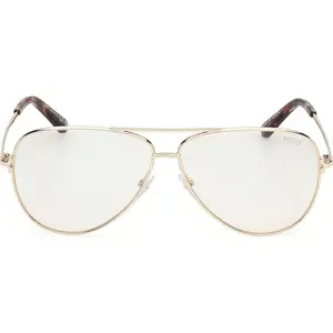 Emilio Pucci 60mm Pilot Sunglasses - Gold/red/brown /neutral