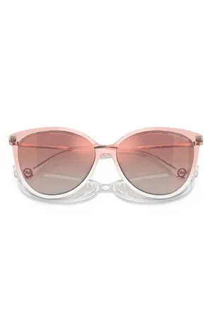 Michael Kors 56mm Gradient Cat Eye Sunglasses - Rose Gold
