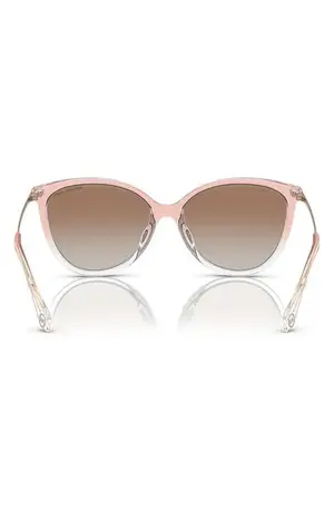Michael Kors 56mm Gradient Cat Eye Sunglasses - Rose Gold