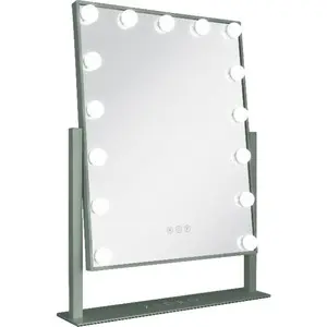 ZADRO Medium Vertical Hollywood Makeup Mirror With Lights - Dark Green