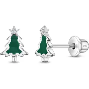 IN SEASON JEWELRY Christmas Tree Stud Earrings - Green