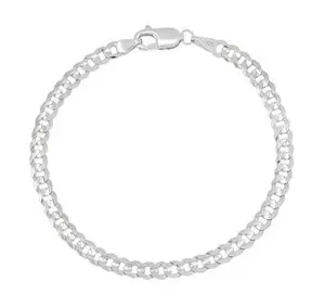 DONATELLO GIAN Sterling 5mm Curb Link Bracelet - Silver