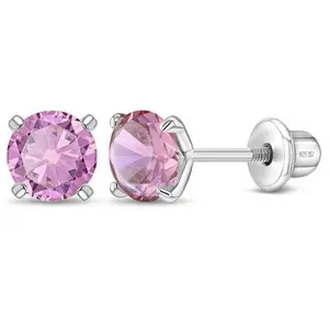 IN SEASON JEWELRY Solitaire Stud Earrings - Pink