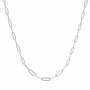 DONATELLO GIAN Sterling Paperclip Chain Necklace - Silver