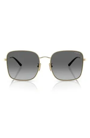 VOGUE VOGUE 57mm Gradient Square Sunglasses Pale Gold