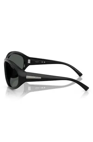 VOGUE 65mm Oversized Oval Sunglasses - Black
