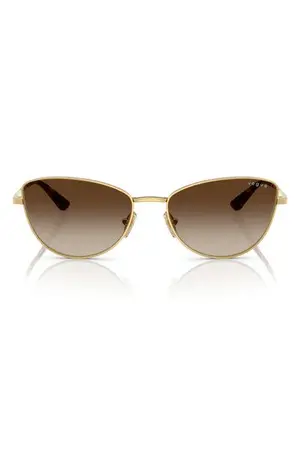 VOGUE 56mm Polarized Butterfly Sunglasses - Gold
