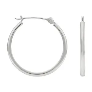 DONATELLO GIAN Sterling Hoop Earrings - Silver