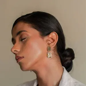 DHWANI BANSAL Zuri Drop Earrings - Gold Plated