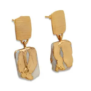 DHWANI BANSAL Zuri Drop Earrings - Gold Plated