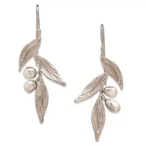 DHWANI BANSAL Haya Pearl Drop Earrings White Rhodium Plated