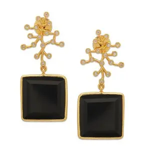 DHWANI BANSAL Dhwani Bhansal Blanco Drop Earrings - Gold Plated