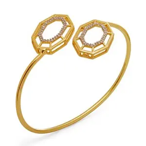 DHWANI BANSAL Syra Geometric Bracelet - Gold Plated