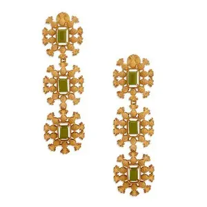 DHWANI BANSAL Pina Drop Earrings - Gold Plated