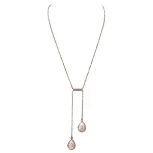 DHWANI BANSAL Dhwani Bhansal Boond Pearl Pendant - White Rhodium Plated