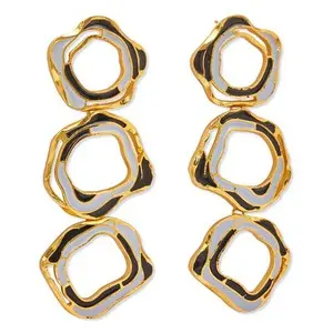 DHWANI BANSAL Textured Statement Dangle Earrings
