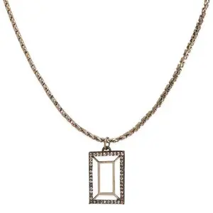 DHWANI BANSAL Vazio Pendant Necklace - White Rhodium Plated