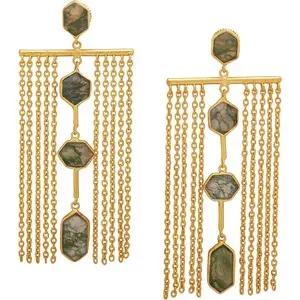 DHWANI BANSAL Zelena Chandelier Earrings - Gold Plated