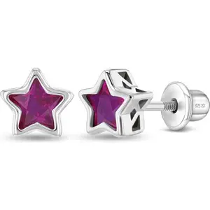 IN SEASON JEWELRY Cubic Zirconia Star Earrings - July