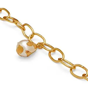 DHWANI BANSAL Ona Baroque Shell Pearl Bracelet