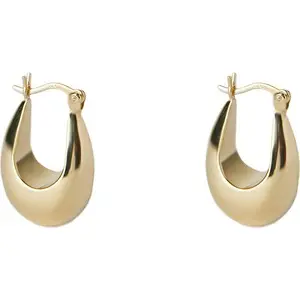 Argento Vivo Chunky Huggie Hoop Earrings - Gold